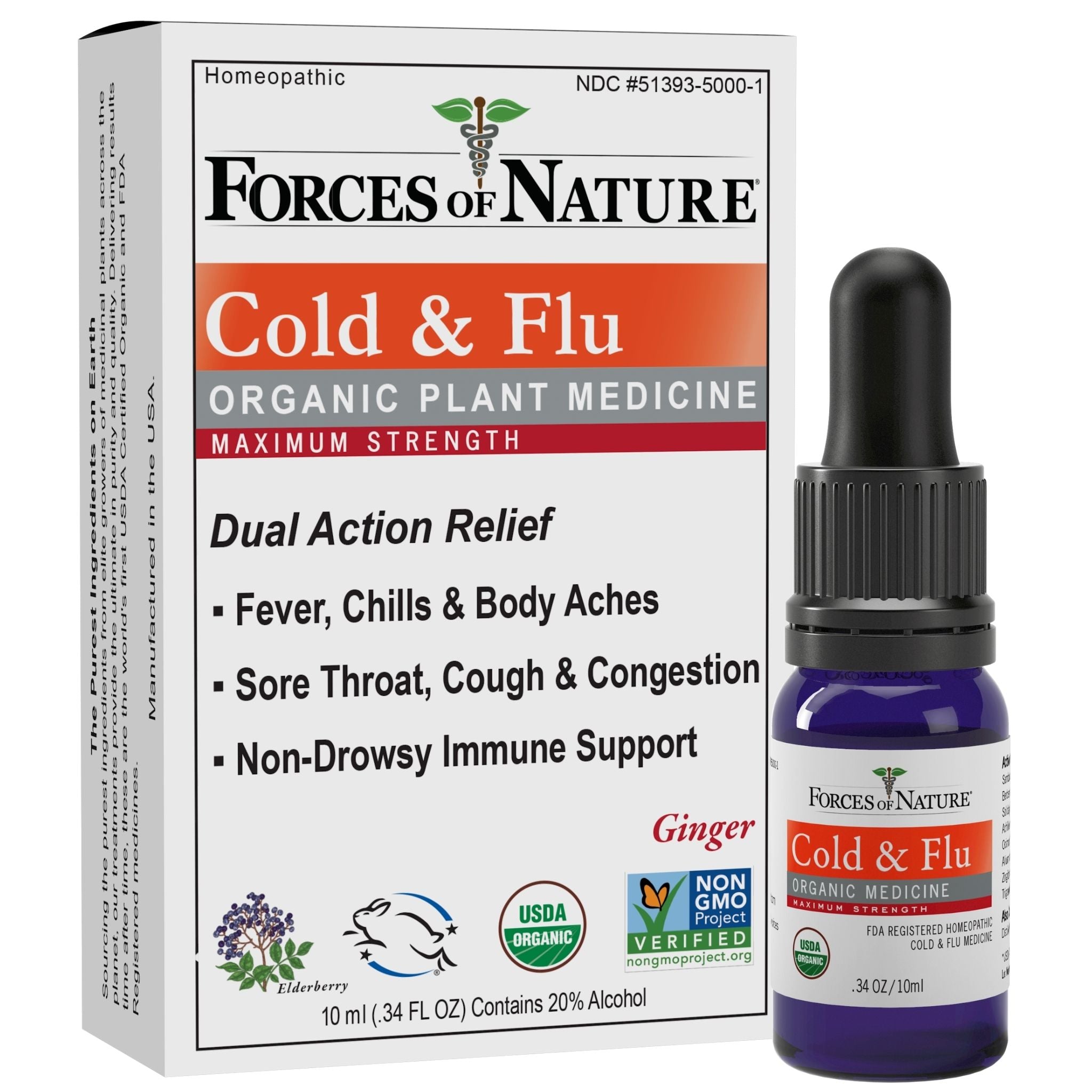 Natural Cold & Flu Medicine for Adults | Maximum Strength – Forces of ...