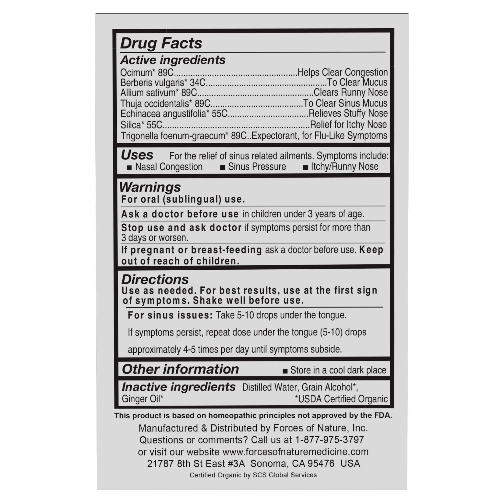 Natural Sinus Relief Drops | Maximum Strength Medicine – Forces of ...